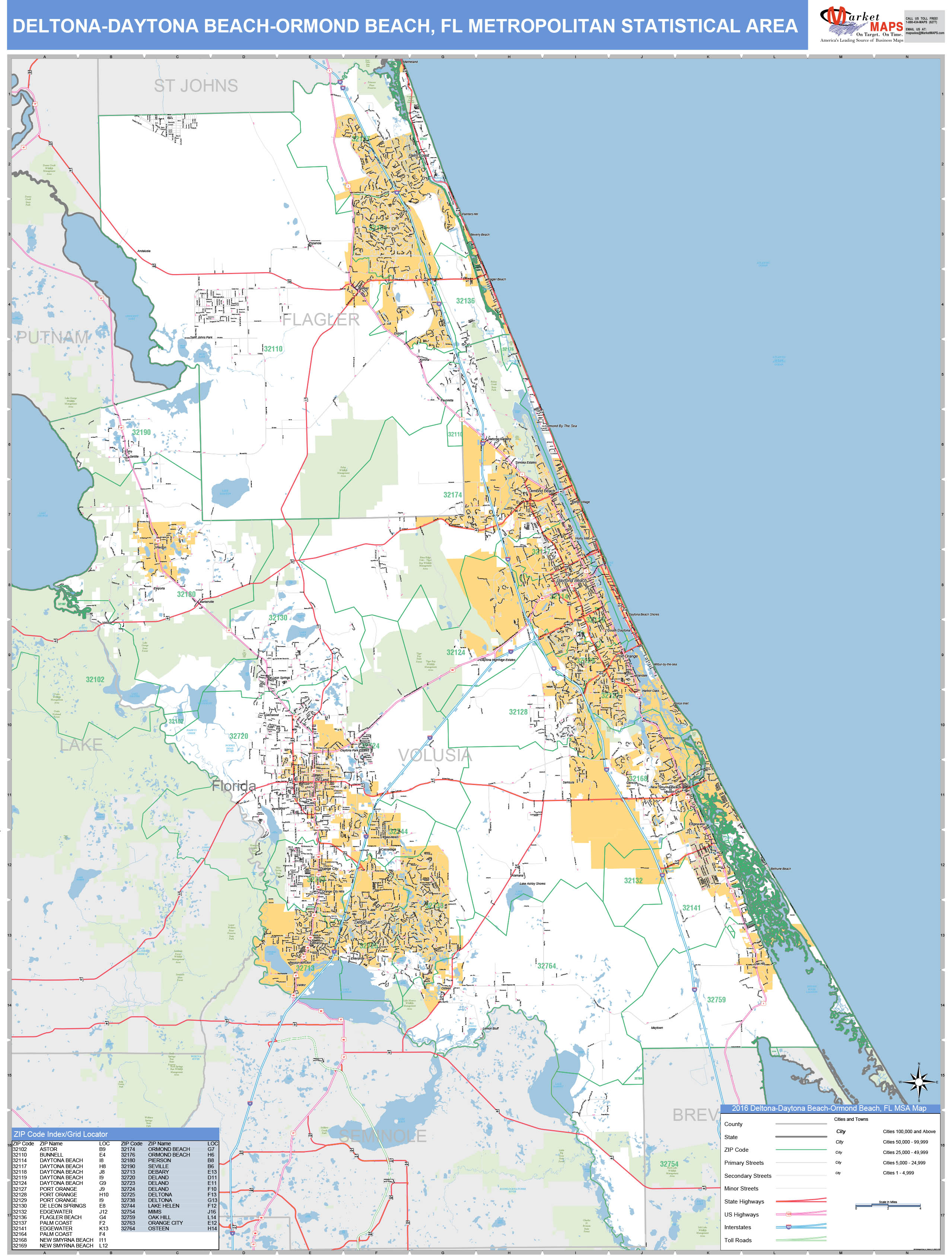 Topographic Map Deltona Florida