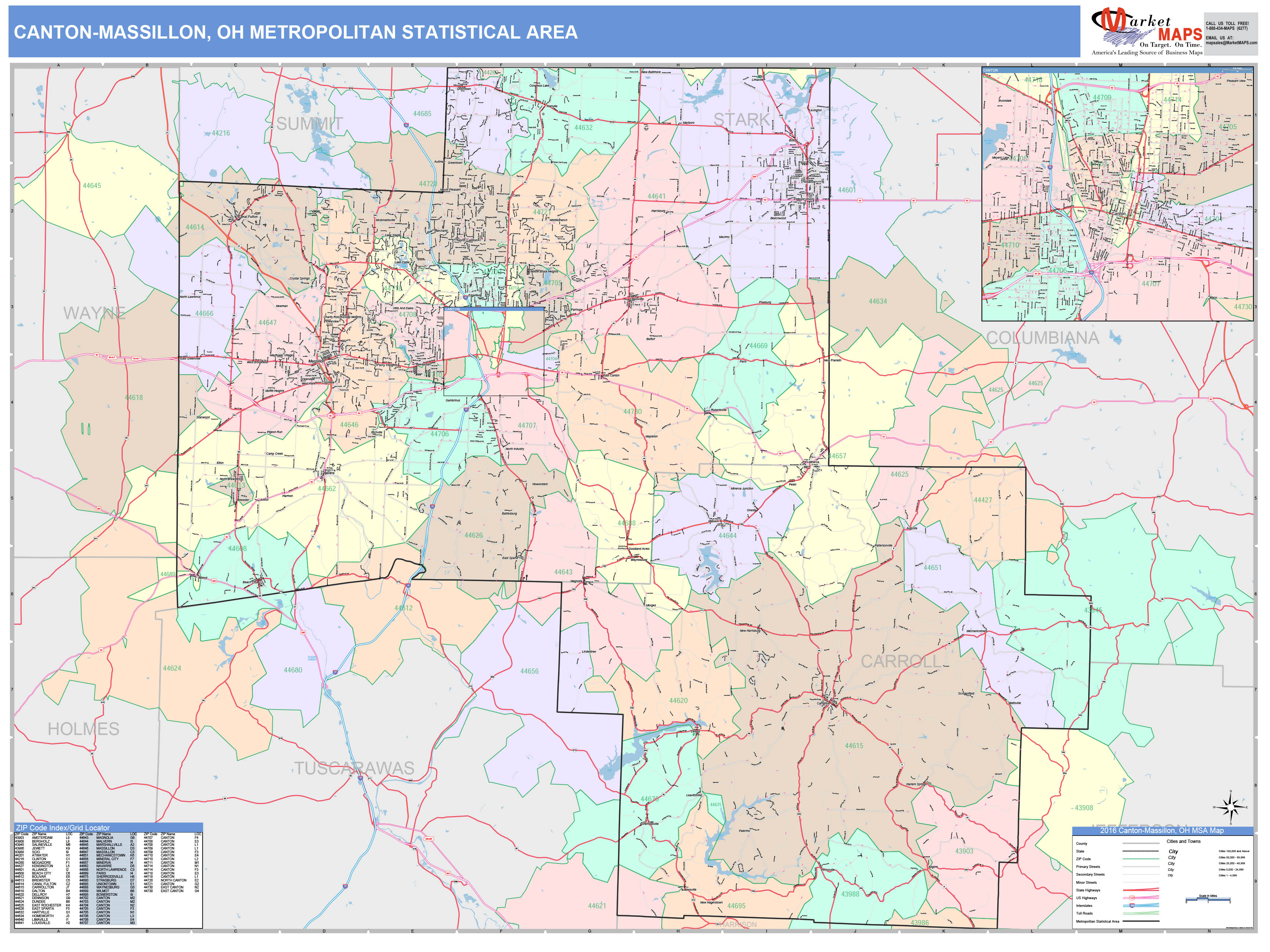 Massillon Ohio Zip Code Map