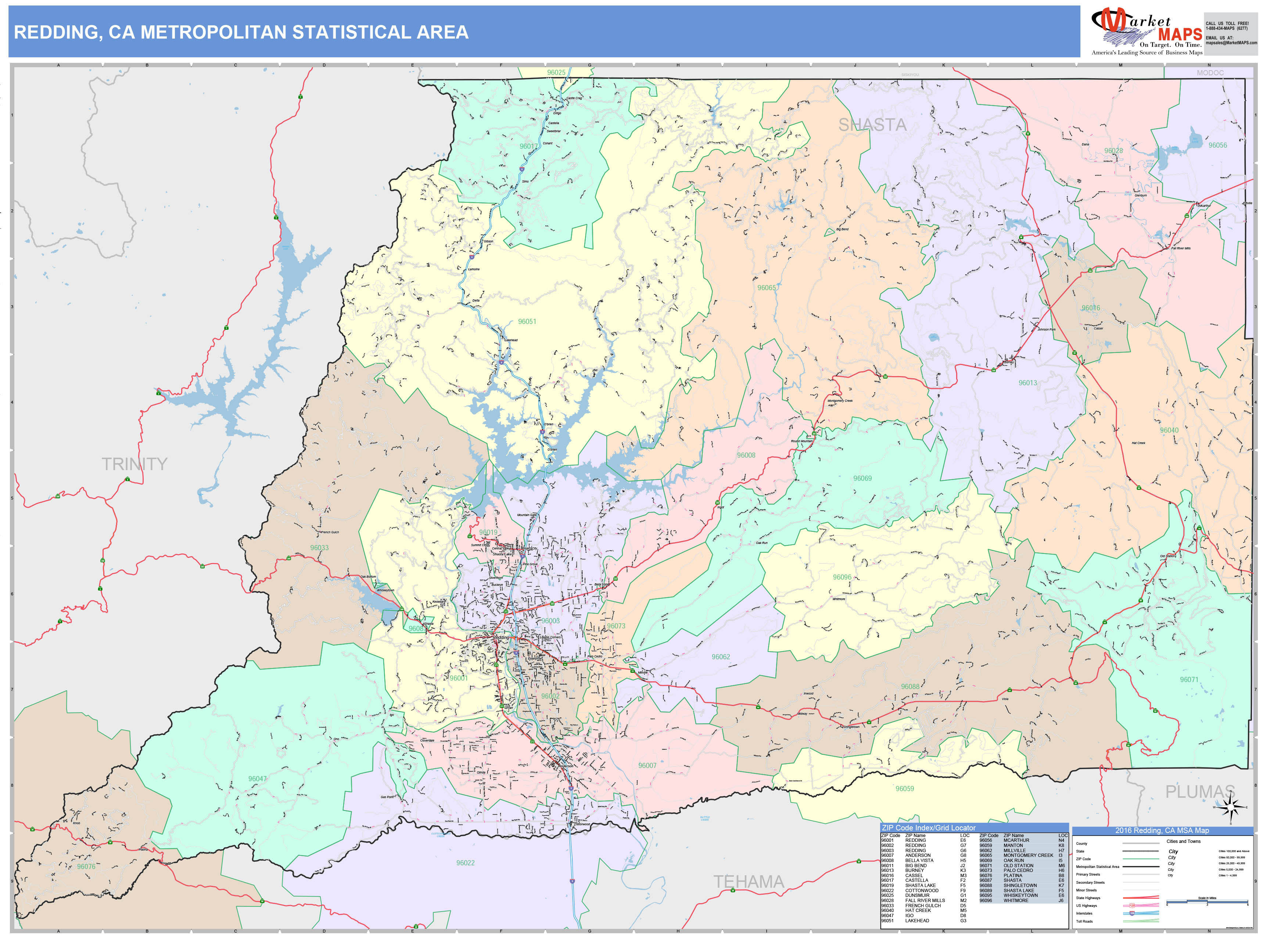 Redding Ca Zip Code Map - Map