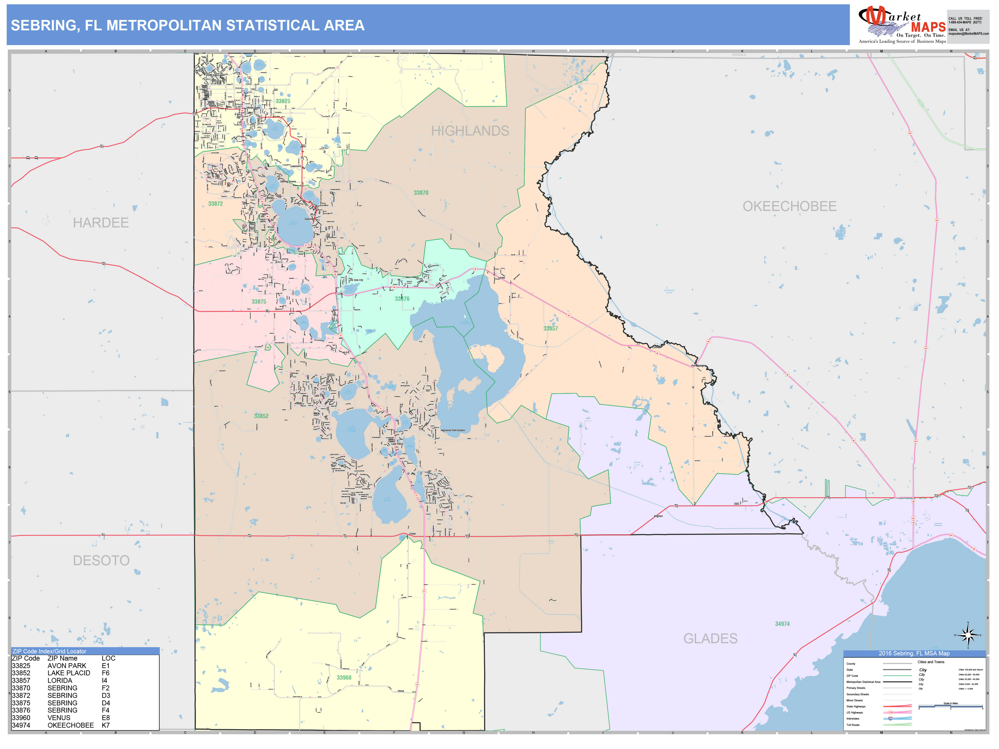 Sebring Fl Zip Code Map - Map