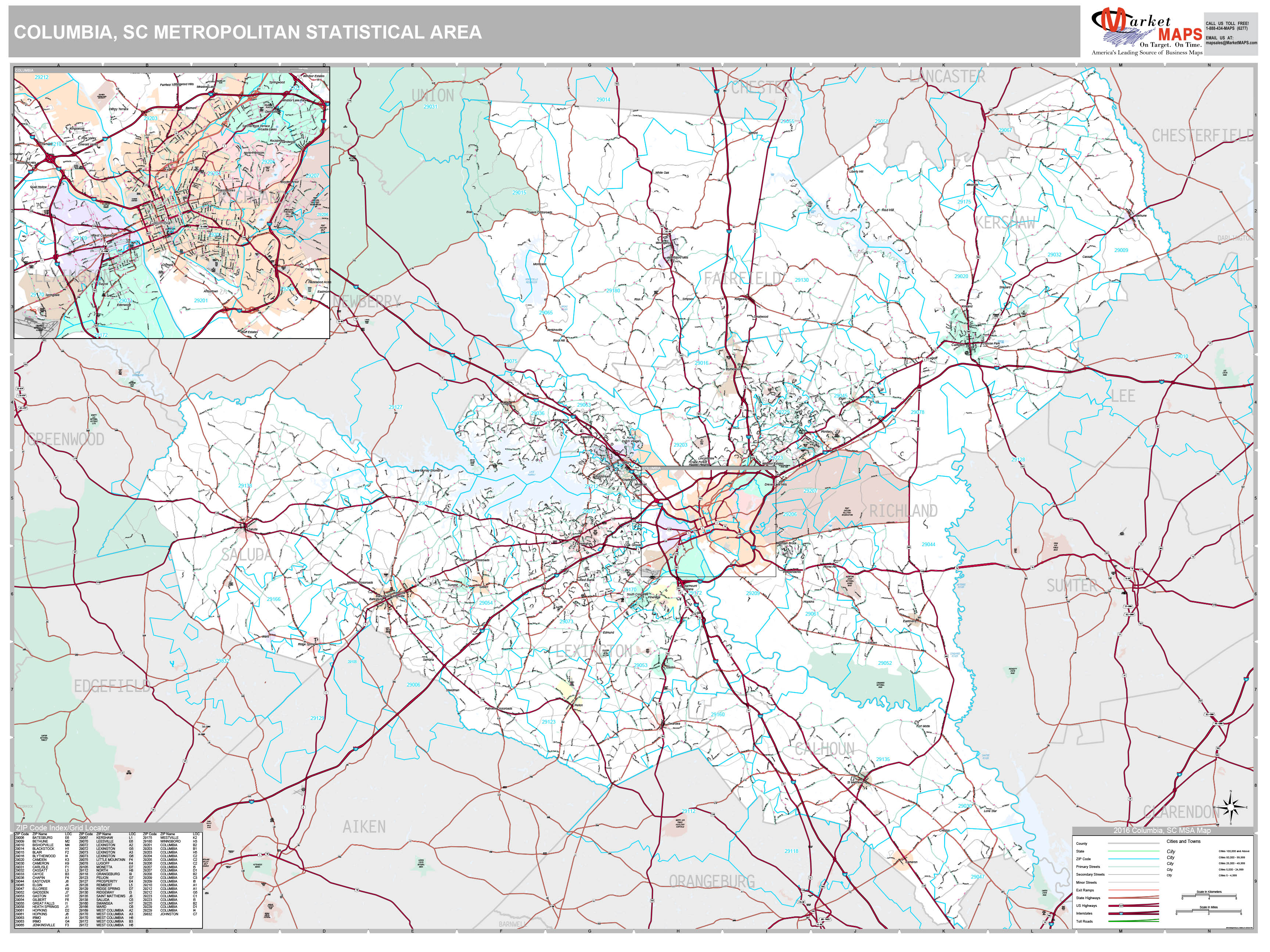 Columbia SC Metro Area Wall Map Premium Style By MarketMAPS MapSales columbia-sc-metro-area-wall-map-premium-style-by-marketmaps-mapsales
