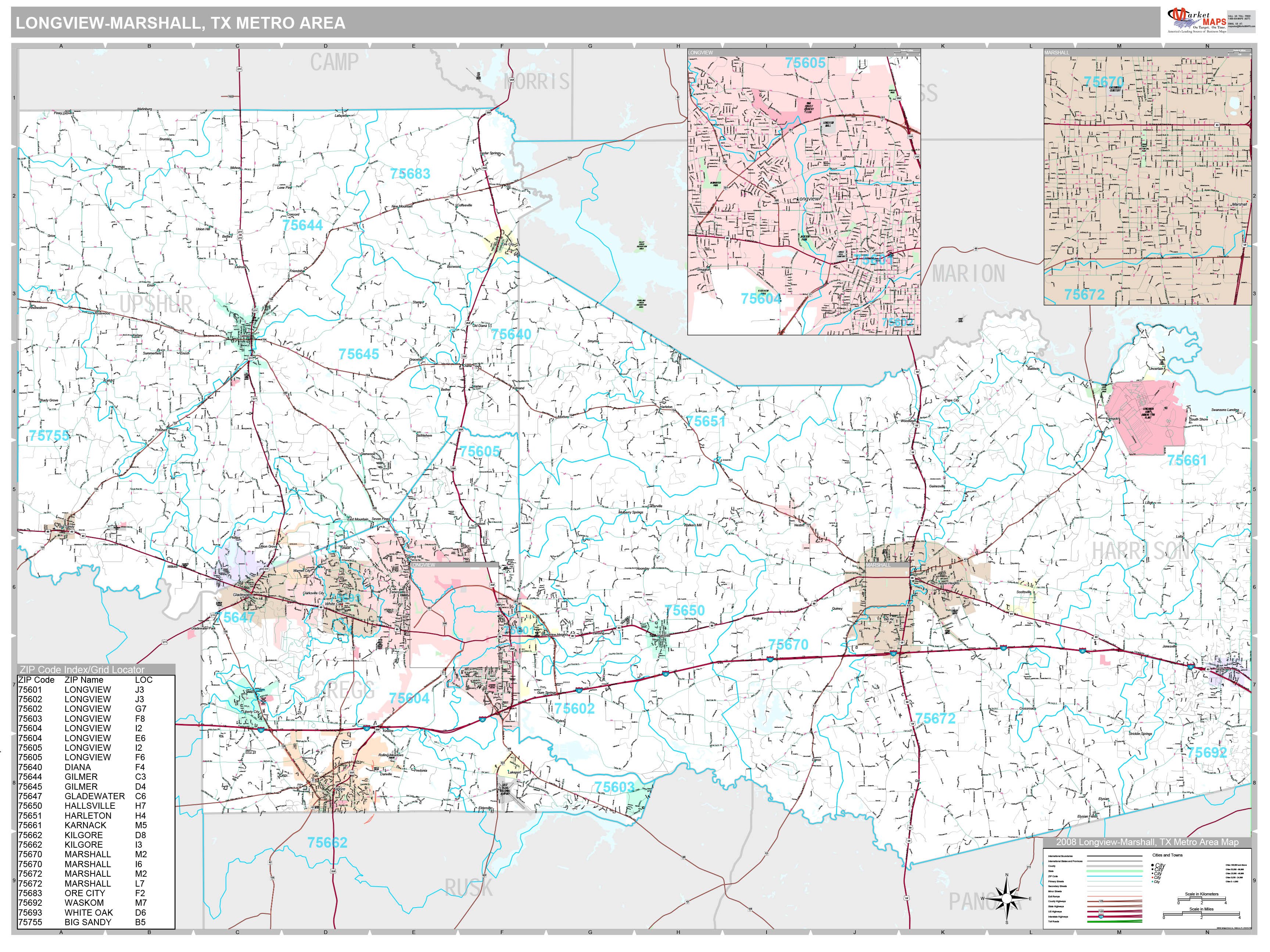 Longview Texas County Map