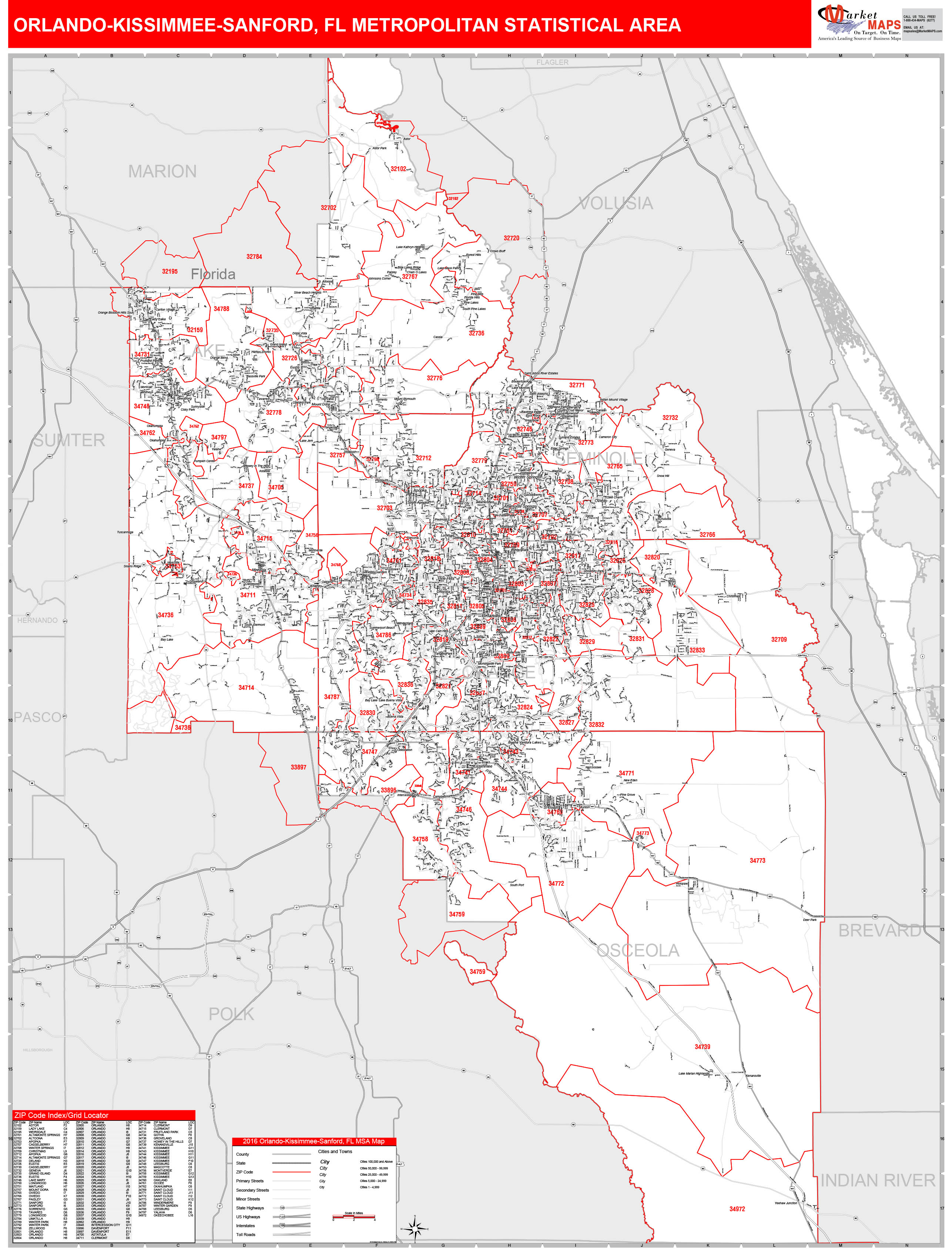 Sanford Florida Zip Code Map - United States Map
