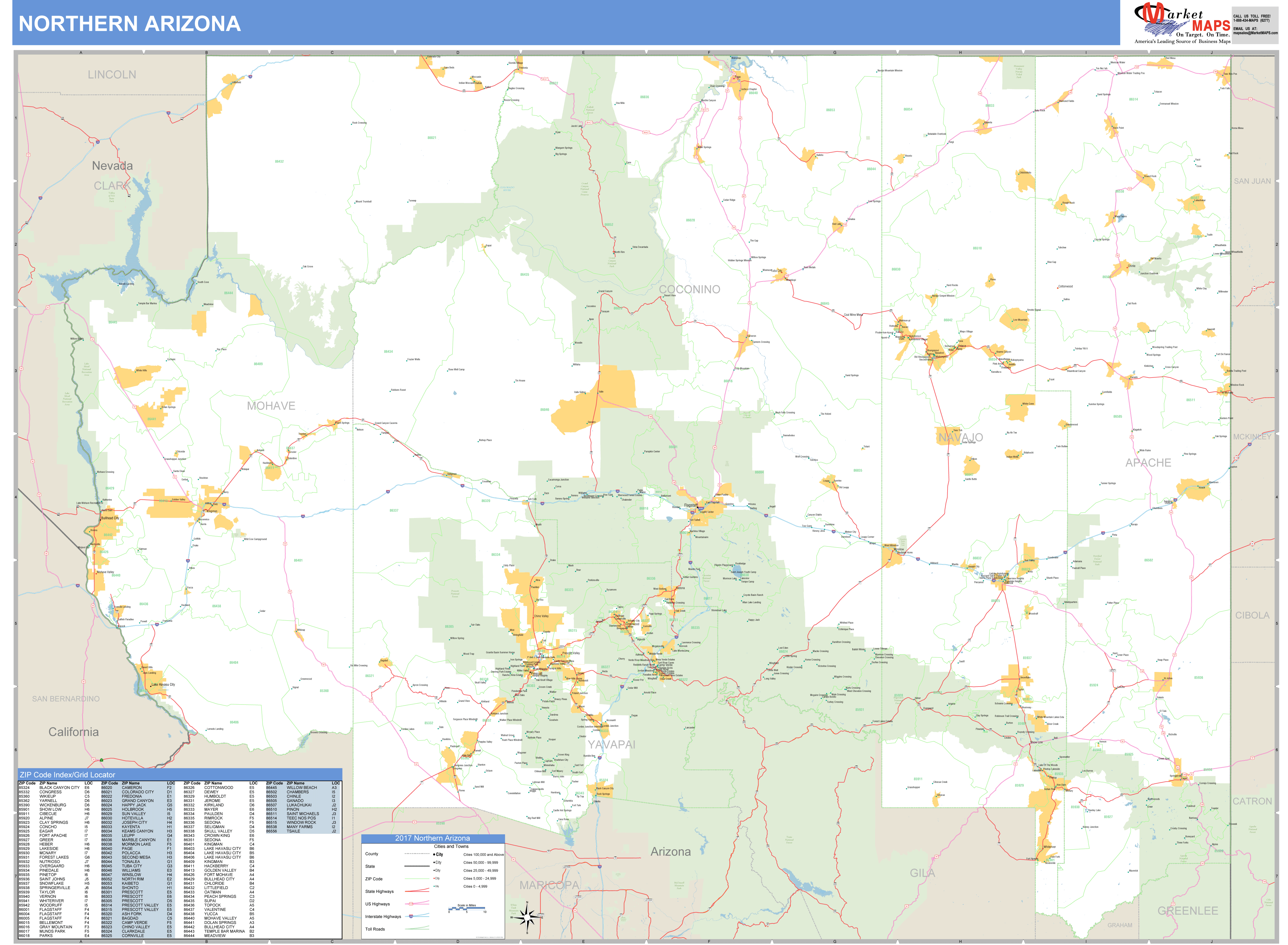 Northwest Arizona Map