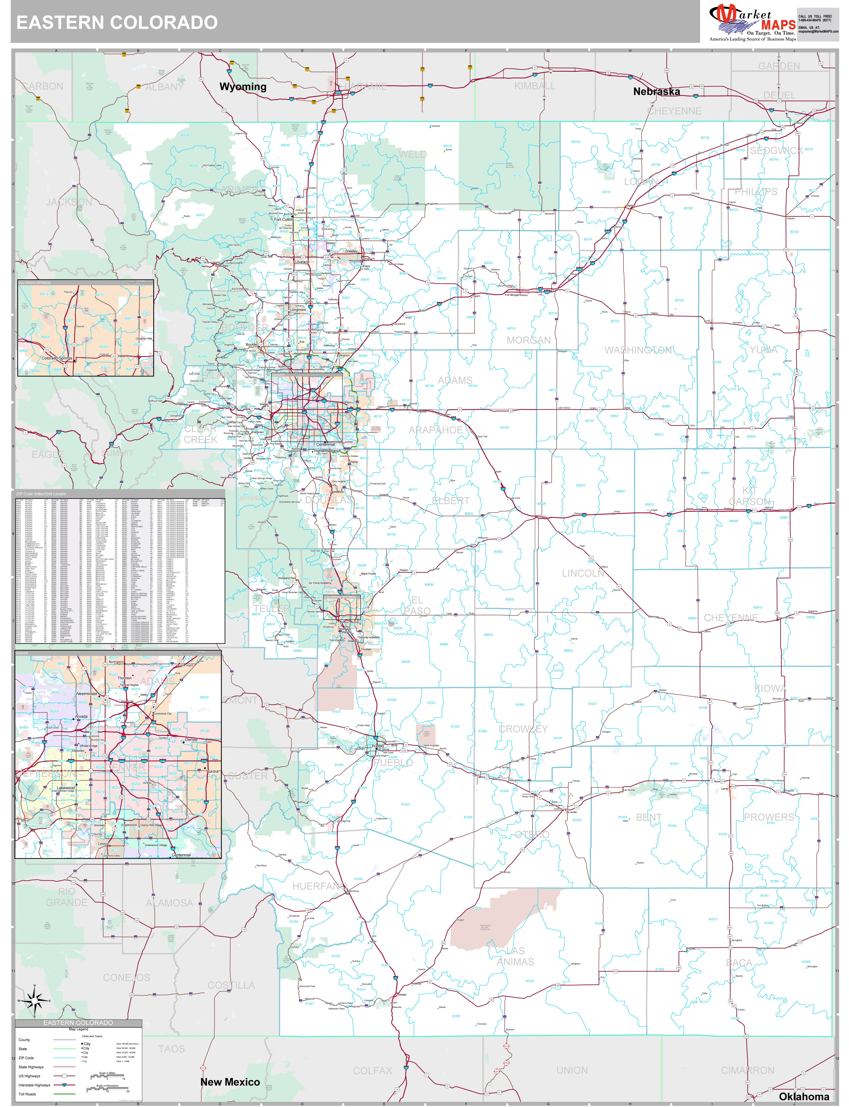 Eastern Colorado Map