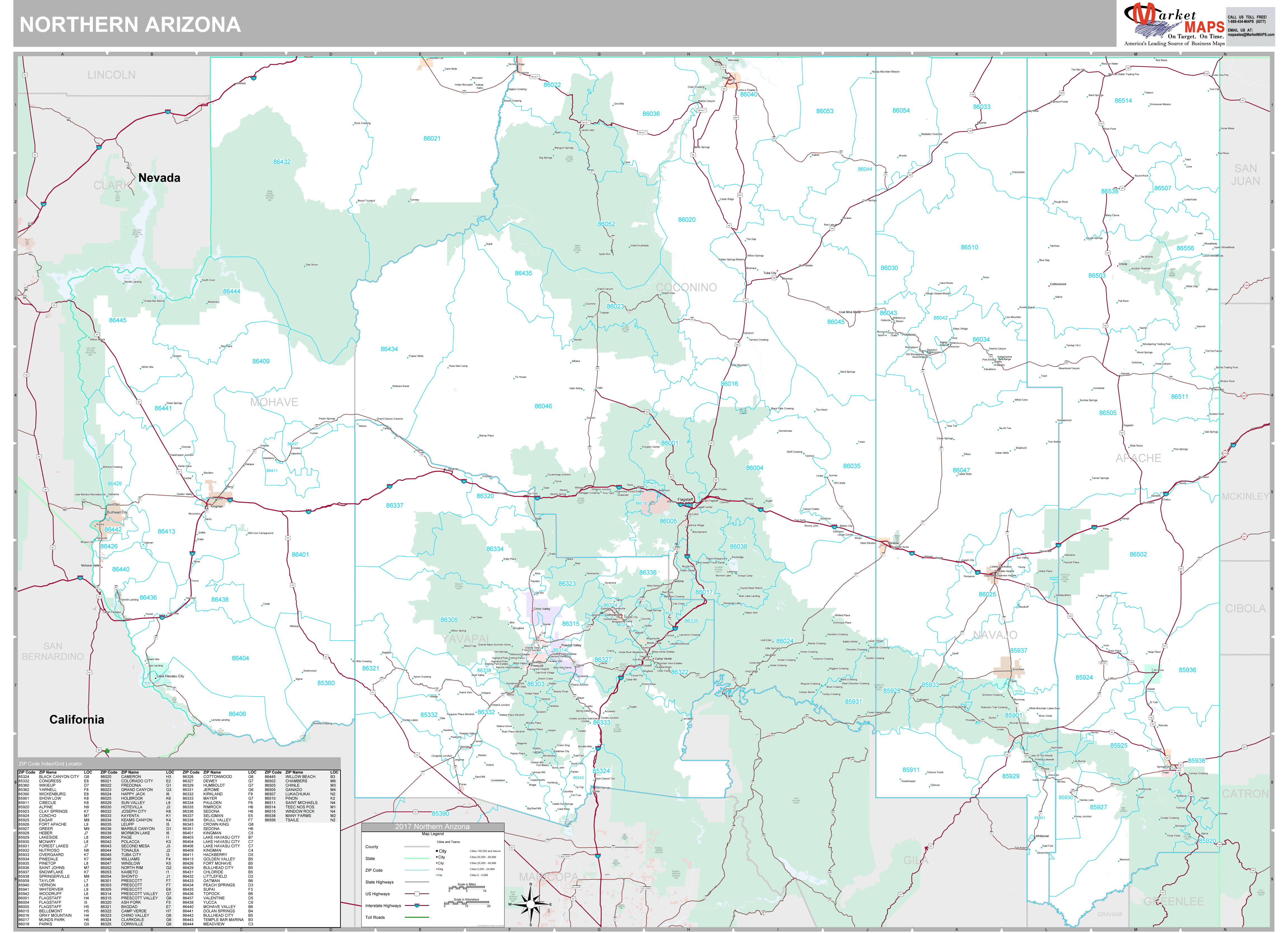 Printable Northern Arizona Map Arizona State Map | USA | Maps Of