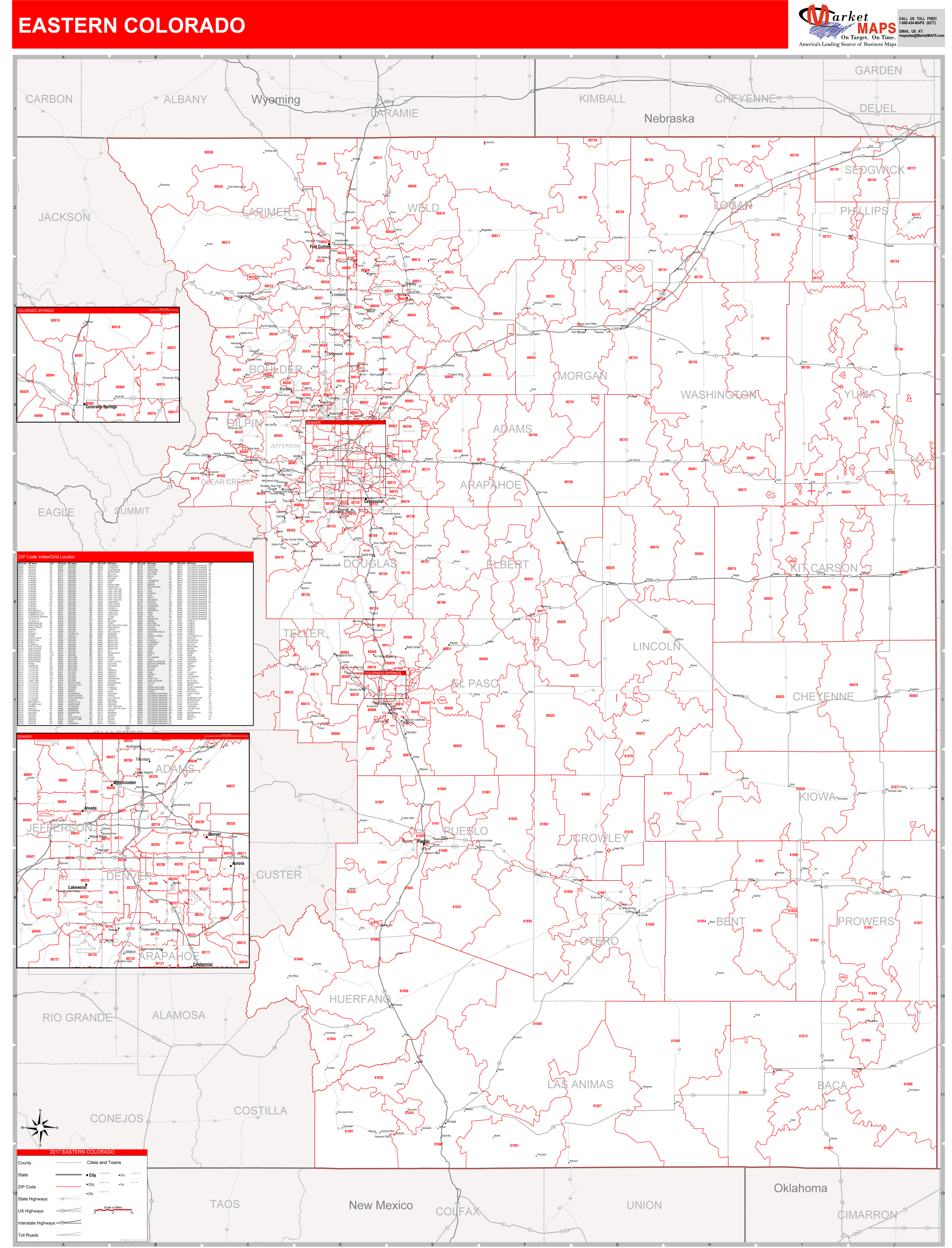 Eastern Colorado Map
