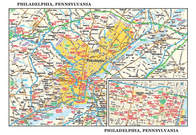 Philadelphia, PA Wall Map by GeoNova - MapSales