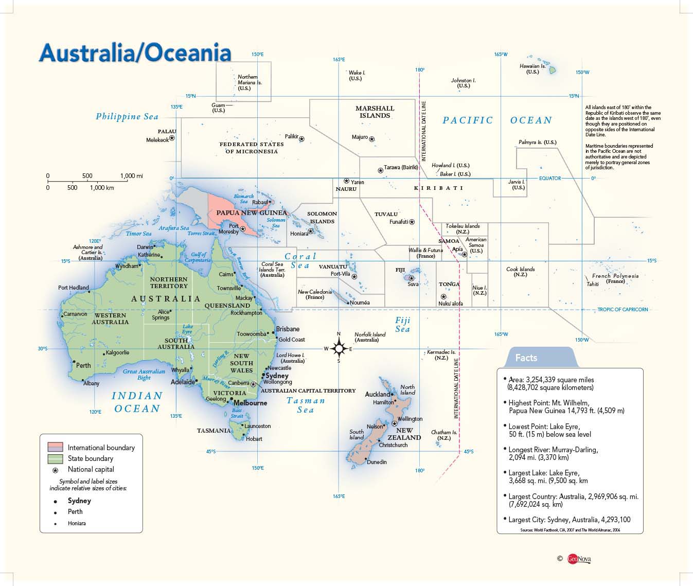 Australia Political Wall Map by GeoNova - MapSales