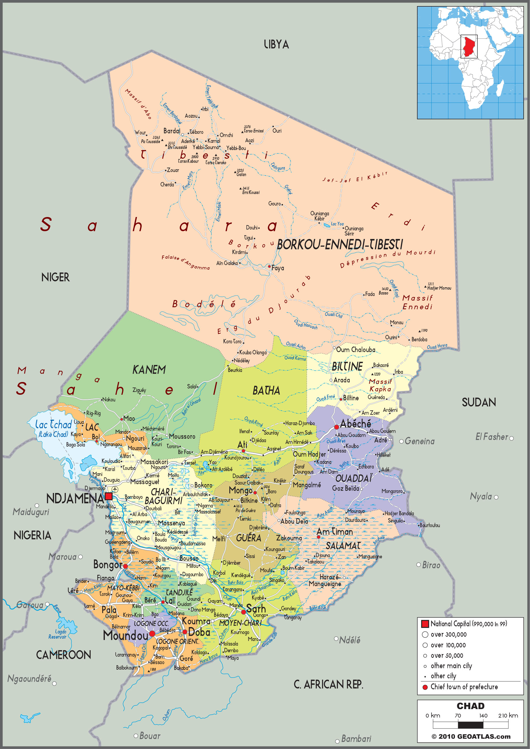 Map Of Chad