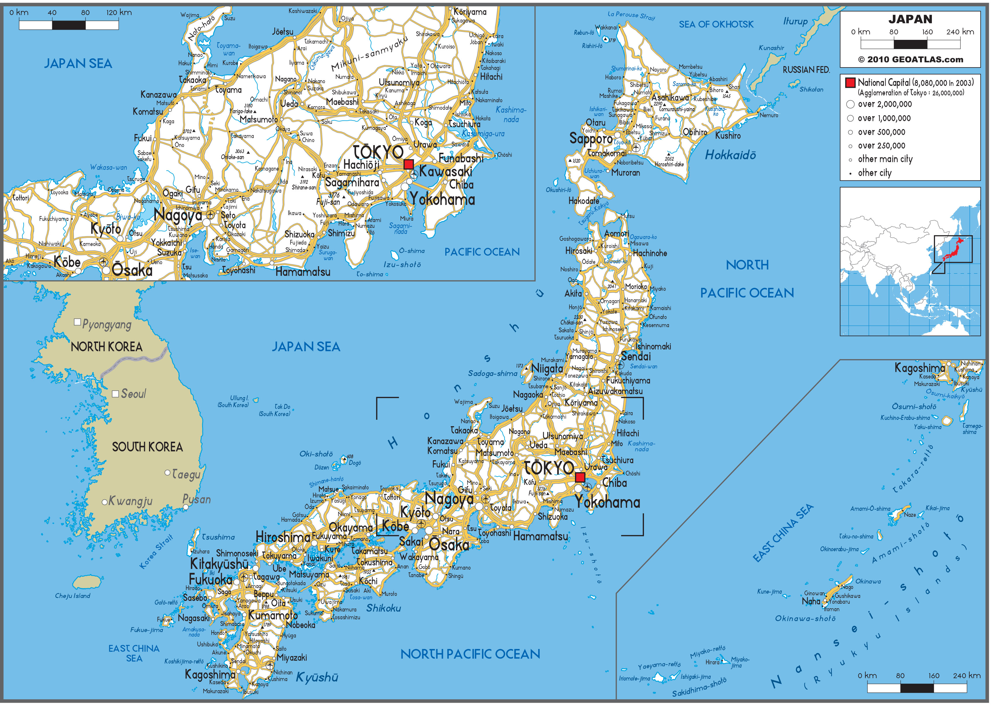 Japan Road Wall Map by GraphiOgre - MapSales