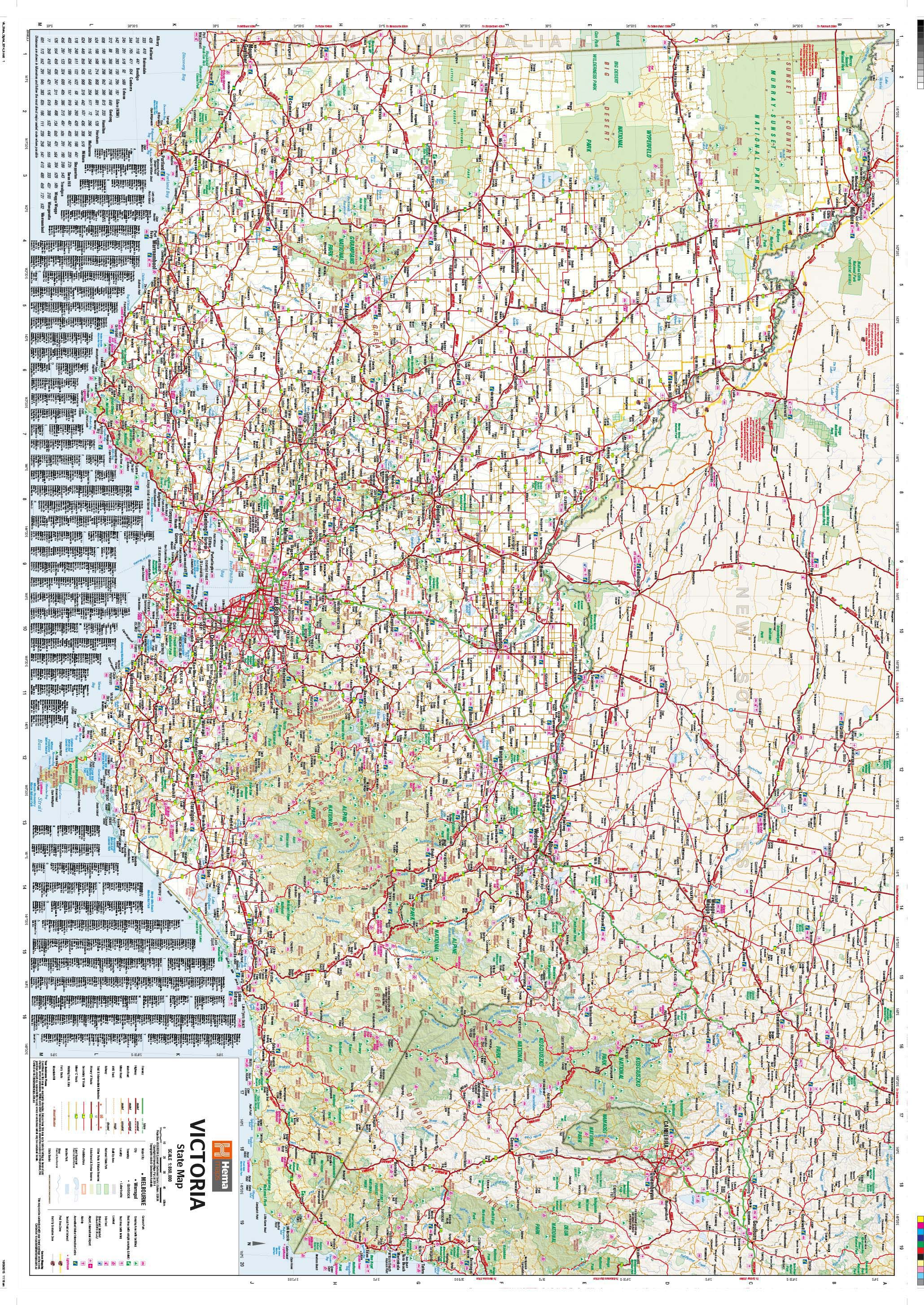 Victoria Wall Map by Hema Maps - MapSales