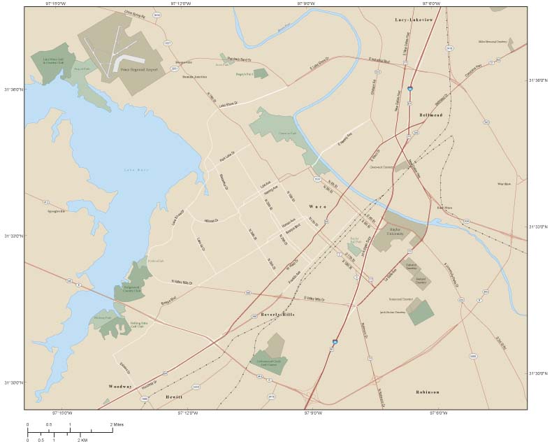 Waco Metro Area Wall Map by Map Resources - MapSales