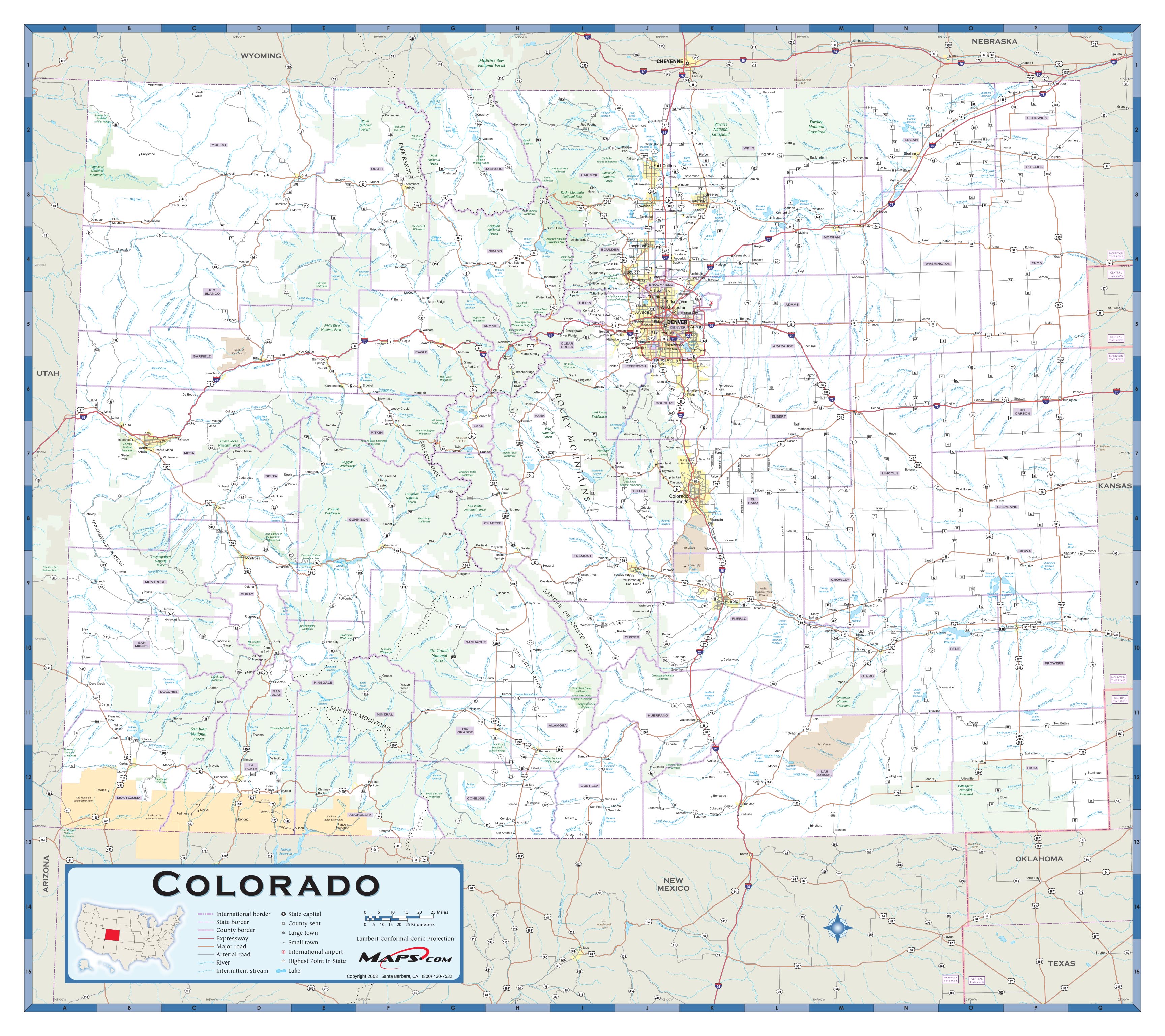 Colorado County Highway Wall Map by Maps.com - MapSales