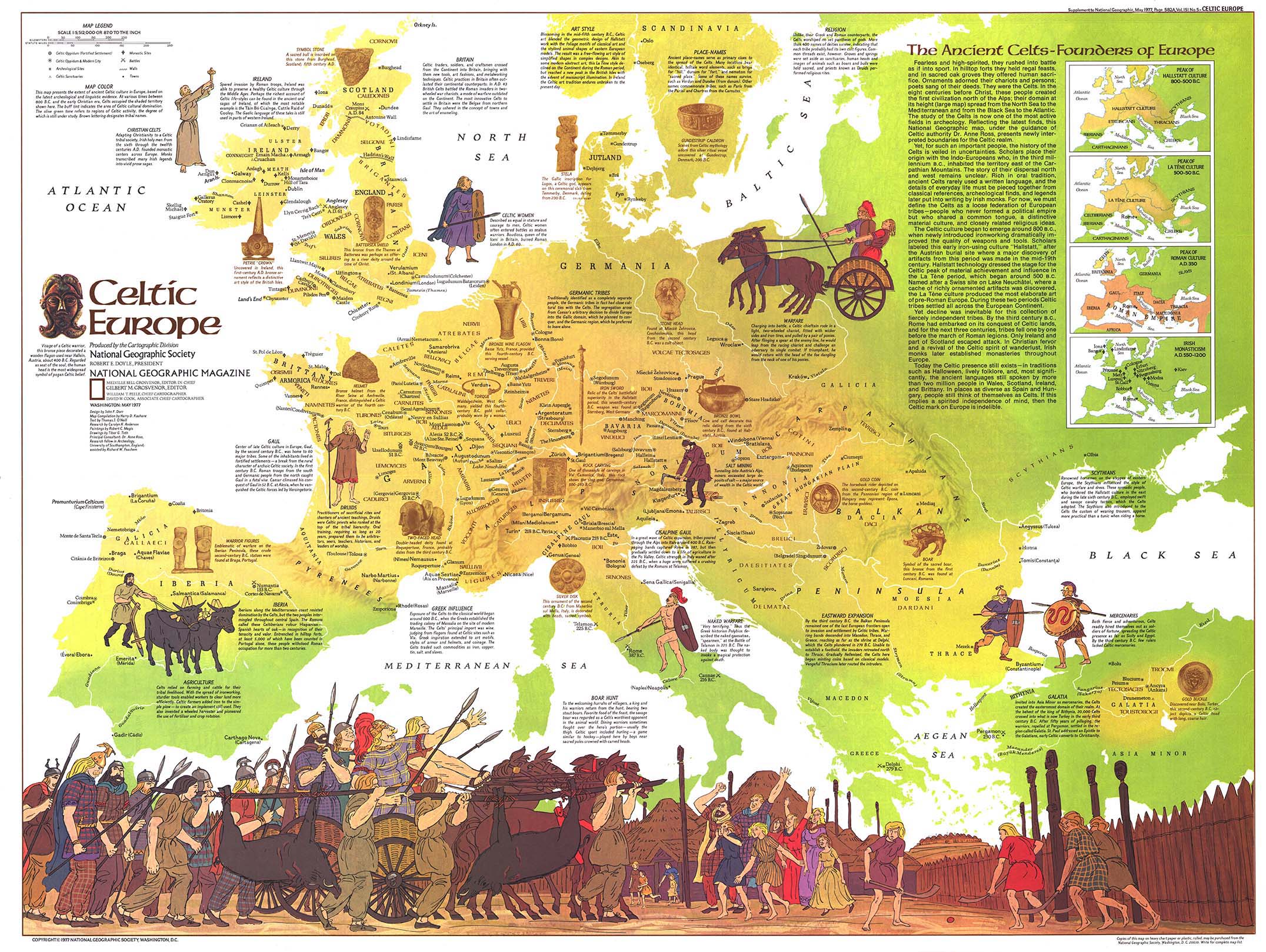 Celtic Europe 1977 Wall Map by National Geographic - MapSales