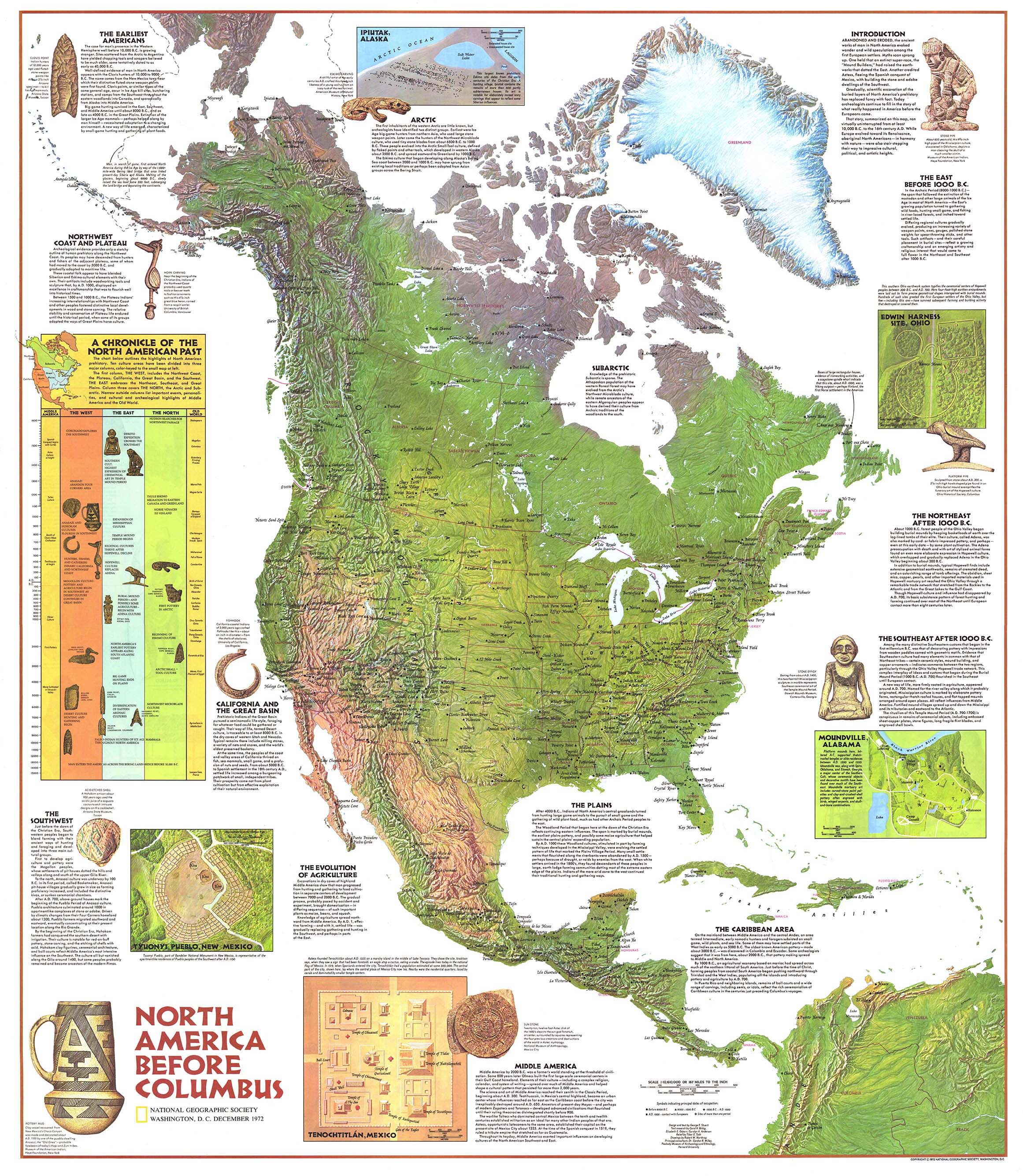 North America before Columbus Wall Map by National Geographic - MapSales