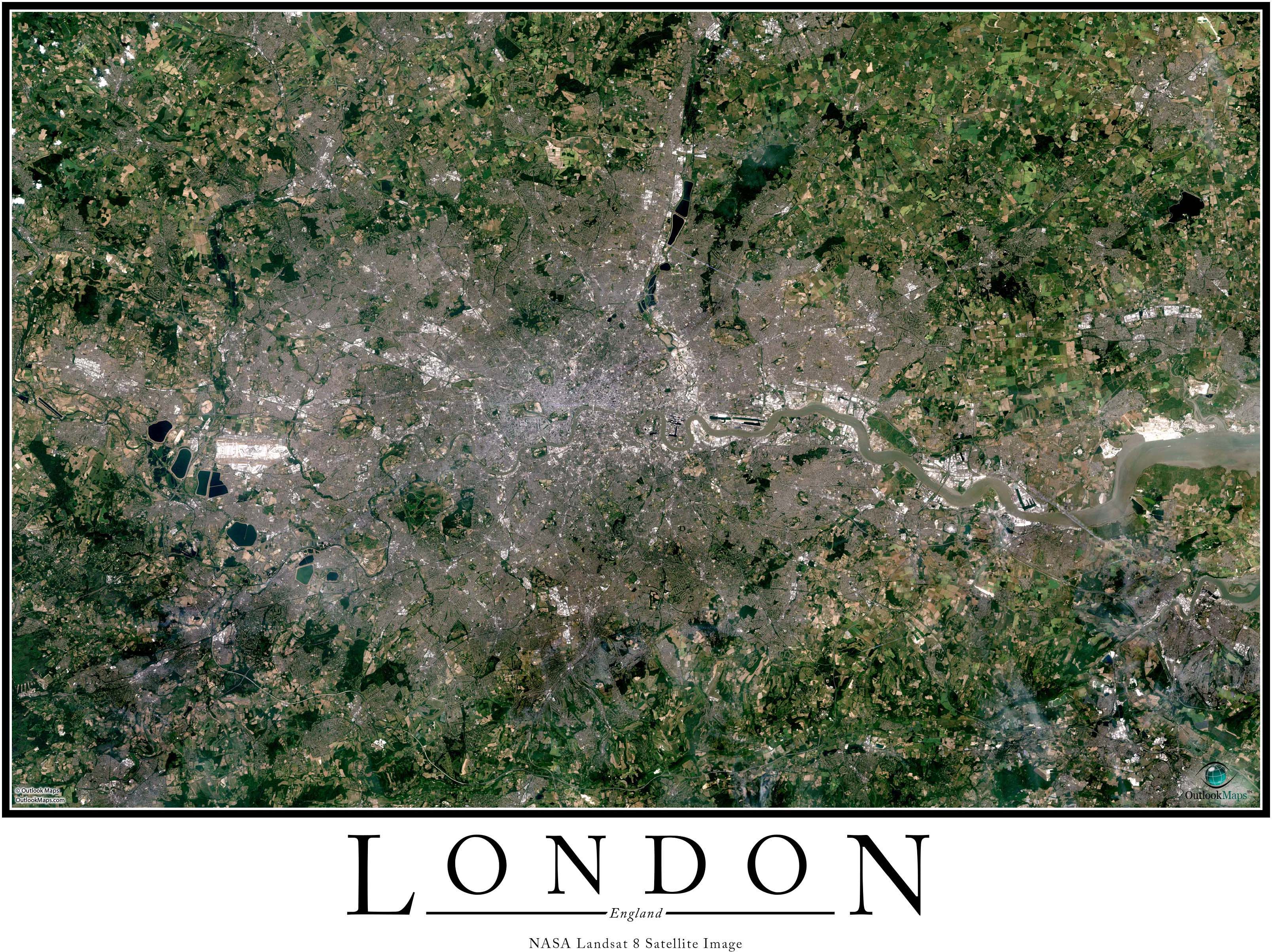 London Wall Map by Outlook Maps - MapSales