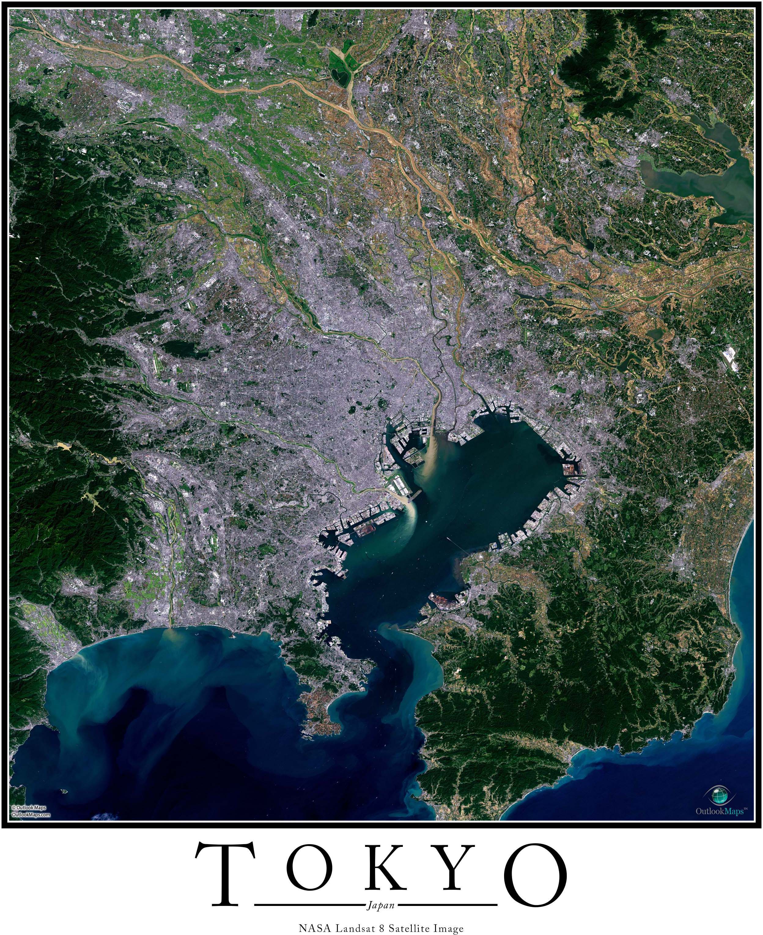 Tokyo Wall Map by Outlook Maps
