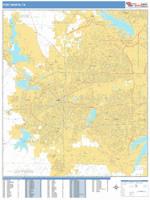 Fort Worth, TX Wall Map by MapsCo