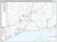 Connecticut Physical Wall Map by Outlook Maps