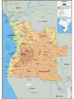 Democratic Republic of Congo Physical Wall Map by GraphiOgre