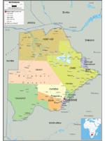 Botswana Physical Wall Map by GraphiOgre - MapSales