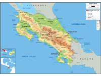 Costa Rica Political Wall Map by GraphiOgre - MapSales
