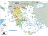 Greece Political Wall Map by National Geographic - MapSales
