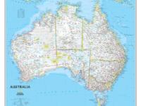 Australia 1979 Wall Map Part B by National Geographic