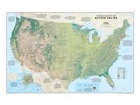 Physical Wall Map Of The US by Equator Maps