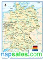 Germany and its Approaches 1944 Wall Map by National Geographic