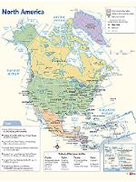 North America 1924 Wall Map by National Geographic - MapSales