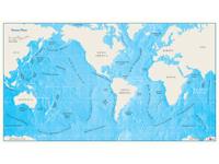 Pacific Ocean Floor Wall Map by National Geographic - MapSales