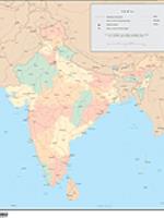 India Political Wall Map by Maps of World - MapSales