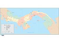 Panama Physical Wall Map by GraphiOgre