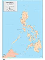 Philippines Physical Wall Map by GraphiOgre - MapSales