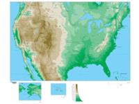USA Physical Wall Wall Map by GraphiOgre - MapSales