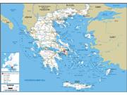Greece Wall Map from MapSales.com - The leading source for your Greece ...