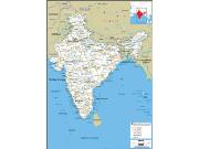 India Wall Map from MapSales.com - The leading source for your India ...