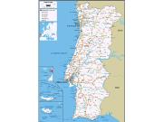 Portugal Wall Map from MapSales.com - The leading source for your ...