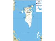 Wall Maps of Bahrain - MapSales. Get the Country Wall Maps You Need!