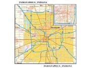 Indianapolis Indiana Wall Maps - MapSales