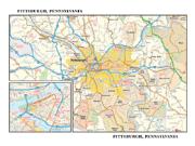 Pittsburgh Pennsylvania Wall Maps - MapSales
