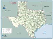 Texas Wall Maps