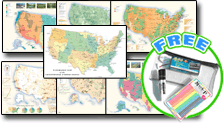 Thematic Wall Map Bundle by GeoNova from MapSales.com