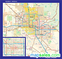 Phoenix, AZ Wall Maps by GeoNova