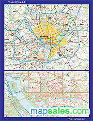 Washington, DC Wall Map by GeoNova