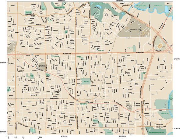 Irving Tx Zip Code Map