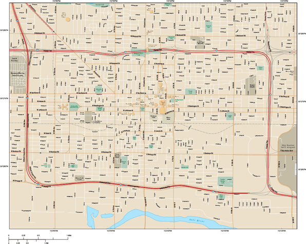 Downtown Phoenix Area Map