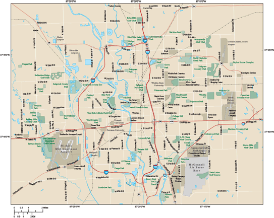 Wichita Metro Area Wall Map by Map Resources - MapSales
